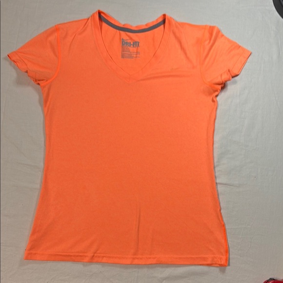 Nike | Tops | Nike Women Fitted Dry Fit Orange Color Tee Size S | Poshmark